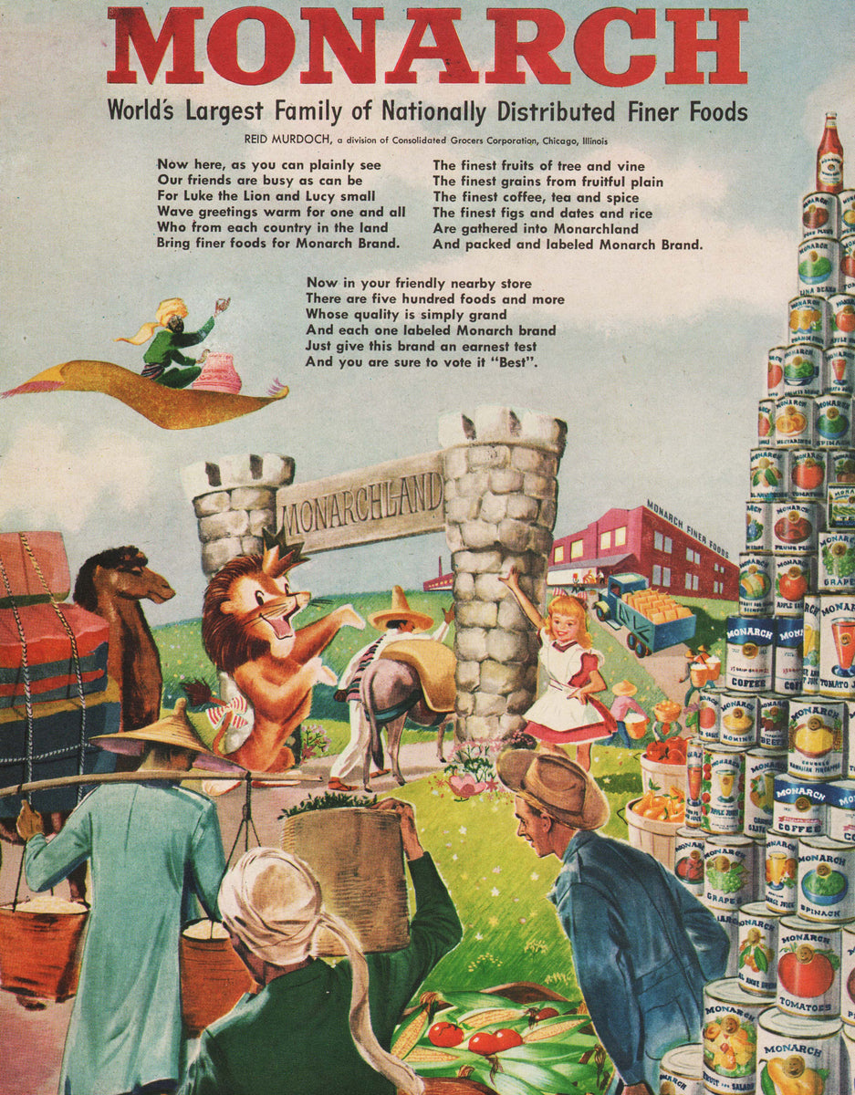 Vintage magazine ad MONARCH Foods Reid Murdoch from 1948 picturing Mon – Mistercola