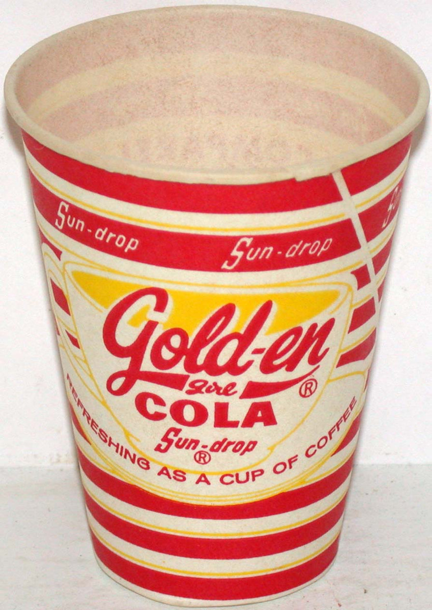 Vintage paper cup SUN DROP GOLDEN GIRL COLA 4oz size unused new old st – Mistercola