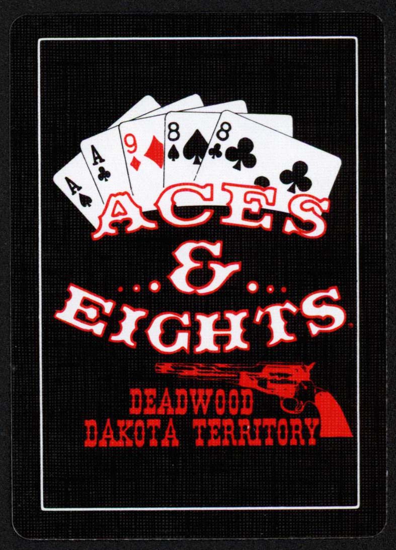 Vintage single playing card ACES and EIGHTS Deadwood Dakota Territory ...