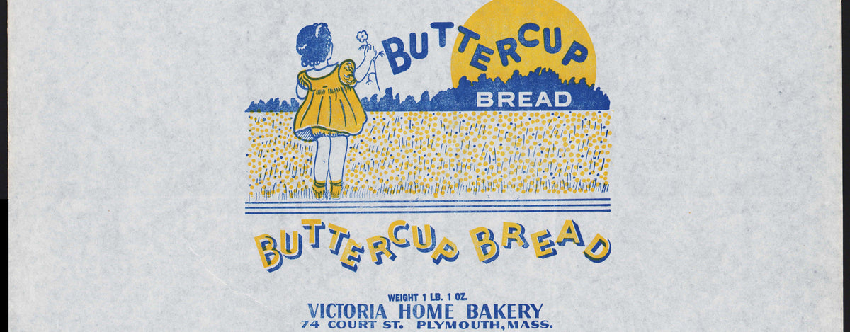 Vintage bread wrapper BUTTERCUP girl pictured Victoria Home Bakery Ply ...