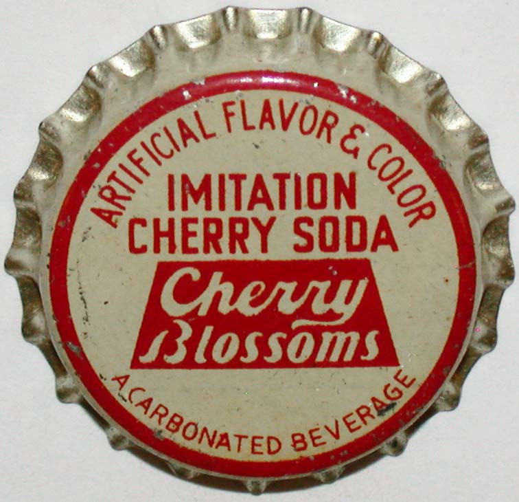 Vintage soda pop bottle cap CHERRY BLOSSOMS cork lined unused new old ...