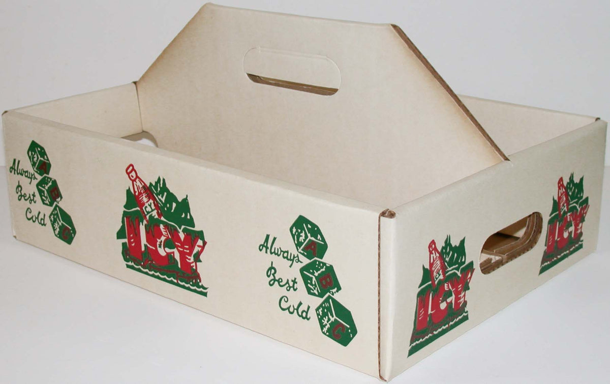 Vintage soda pop bottle carton ICY heavy cardboard 24 bottle case new ...
