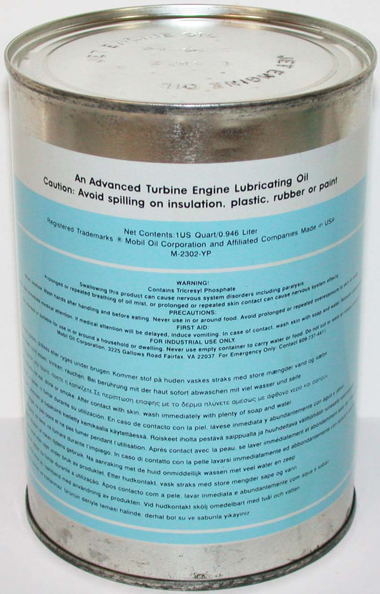 Vintage motor oil can MOBIL Jet Oil II jet plane pictured all metal ro ...