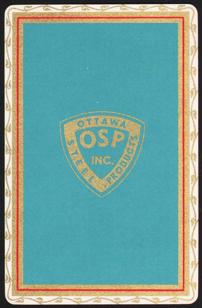Vintage playing card OTTAWA STEEL PRODUCTS OSP Inc from Grand Haven Mi ...