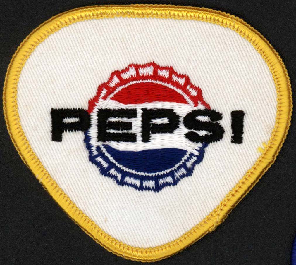 Vintage uniform patch PEPSI bottle cap logo triangle shaped new old st ...