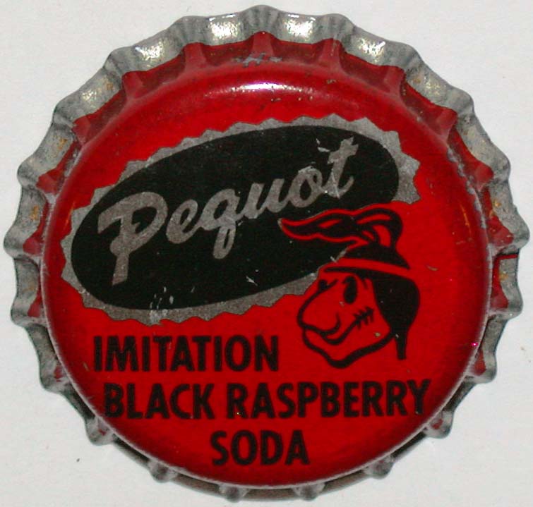 Vintage soda pop bottle cap PEQUOT BLACK RASPBERRY indian Glastonbury ...