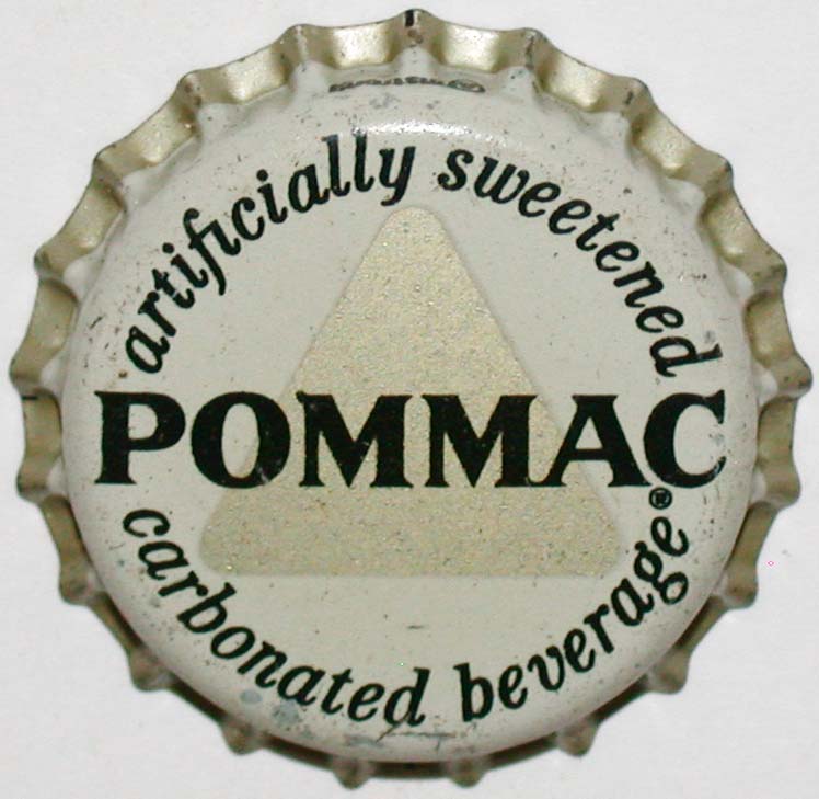 Vintage soda pop bottle cap POMMAC by Dr Pepper with gold triangle cor ...
