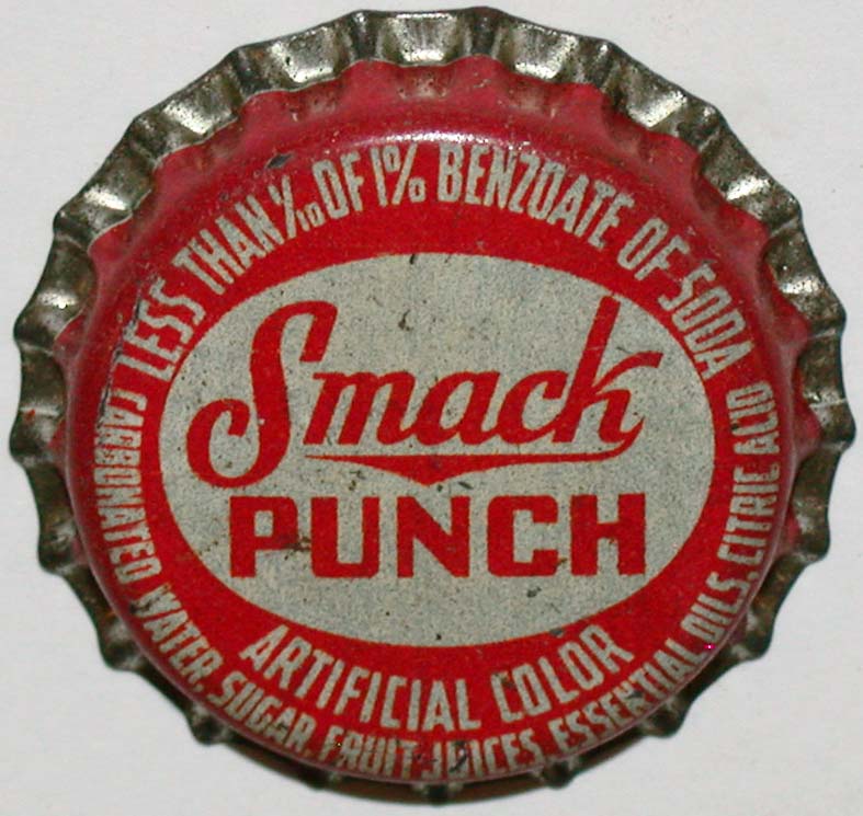 Vintage soda pop bottle cap SMACK PUNCH cork lined unused and new old ...