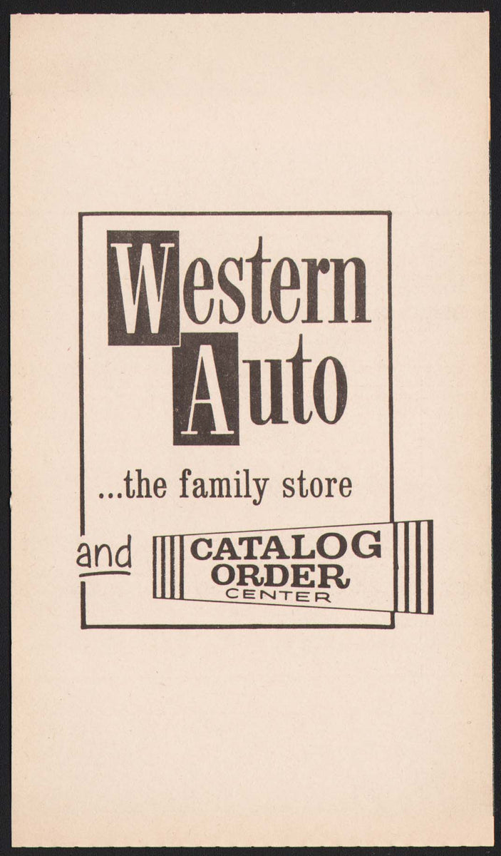 Vintage receipt WESTERN AUTO ASSOCIATE STORE unused new old stock n-mi ...