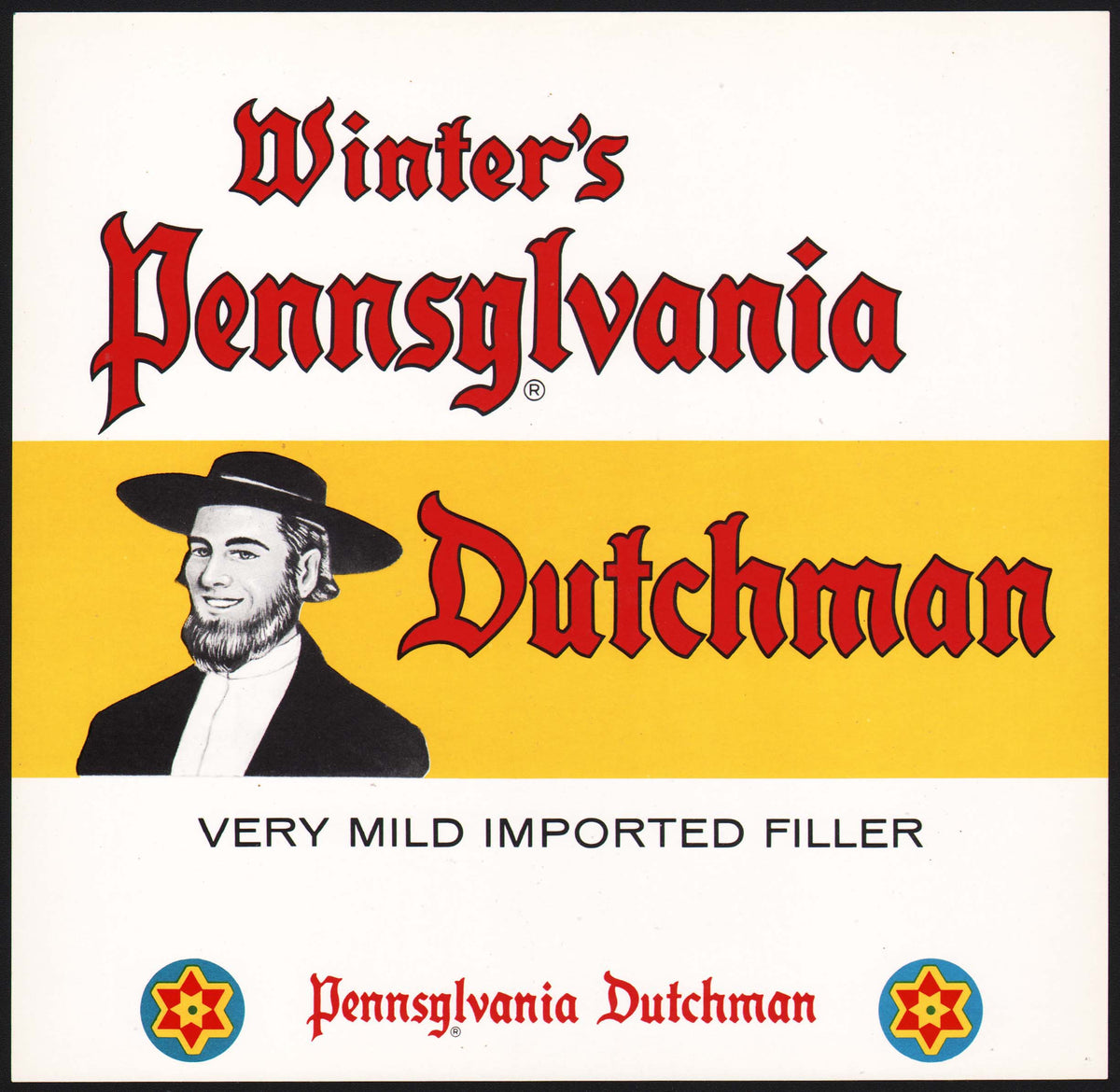 Vintage label WINTERS PENNSYLVANIA DUTCHMAN cigar box inner man pictur ...