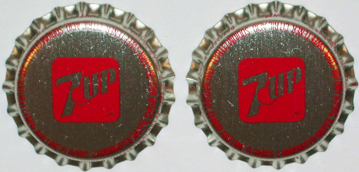 Soda pop bottle caps Lot of 12 plastic lined 7 UP unused and new old s ...