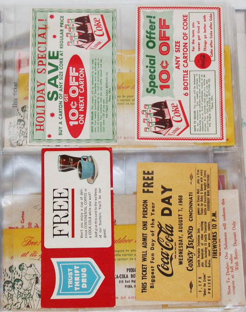 Vintage huge COCA COLA COUPON COLLECTION 1900s through 1970s with 373 ...