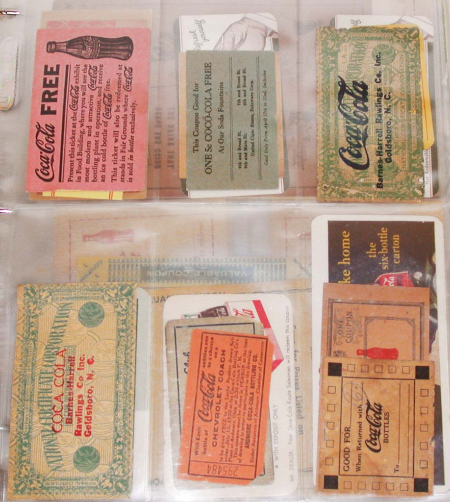 Vintage huge COCA COLA COUPON COLLECTION 1900s through 1970s with 373 ...