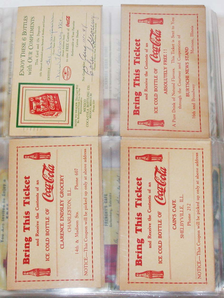 Vintage huge COCA COLA COUPON COLLECTION 1900s through 1970s with 373 ...
