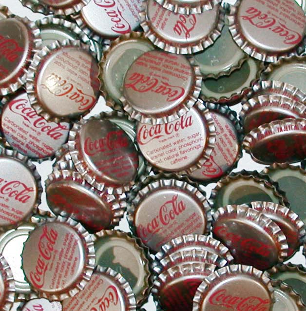Soda pop bottle caps Lot of 25 COCA COLA Tullahoma Tenn plastic new ol ...
