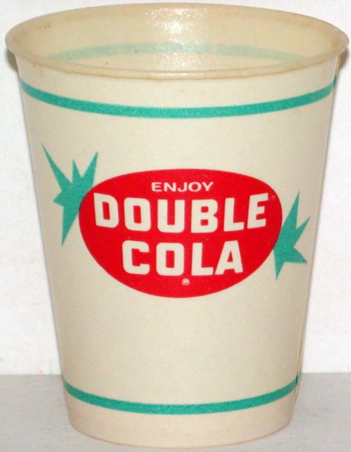 Vintage paper cups DOUBLE COLA Lot of 2 different unused new old stock – Mistercola