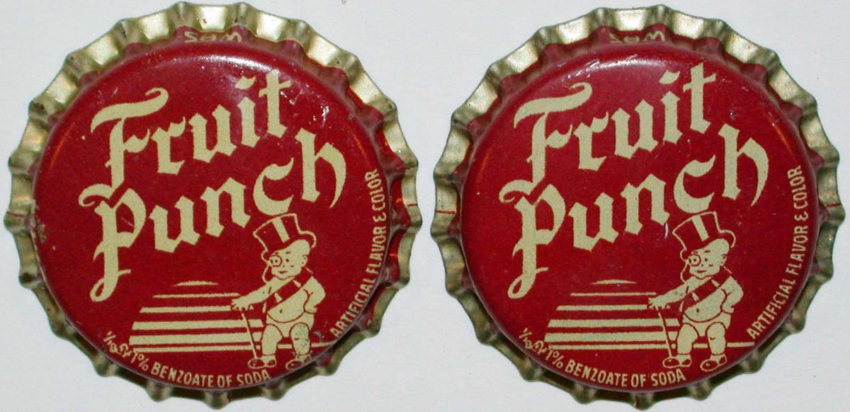 Soda pop bottle caps Lot of 100 DUKE FRUIT PUNCH baby pictured cork ne ...