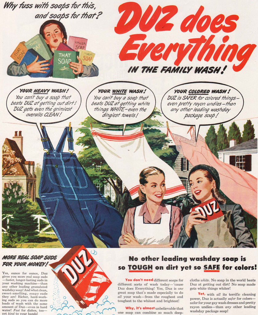 Vintage magazine ad DUZ LAUNDRY DETERGENT 1948 Duz does everything in ...