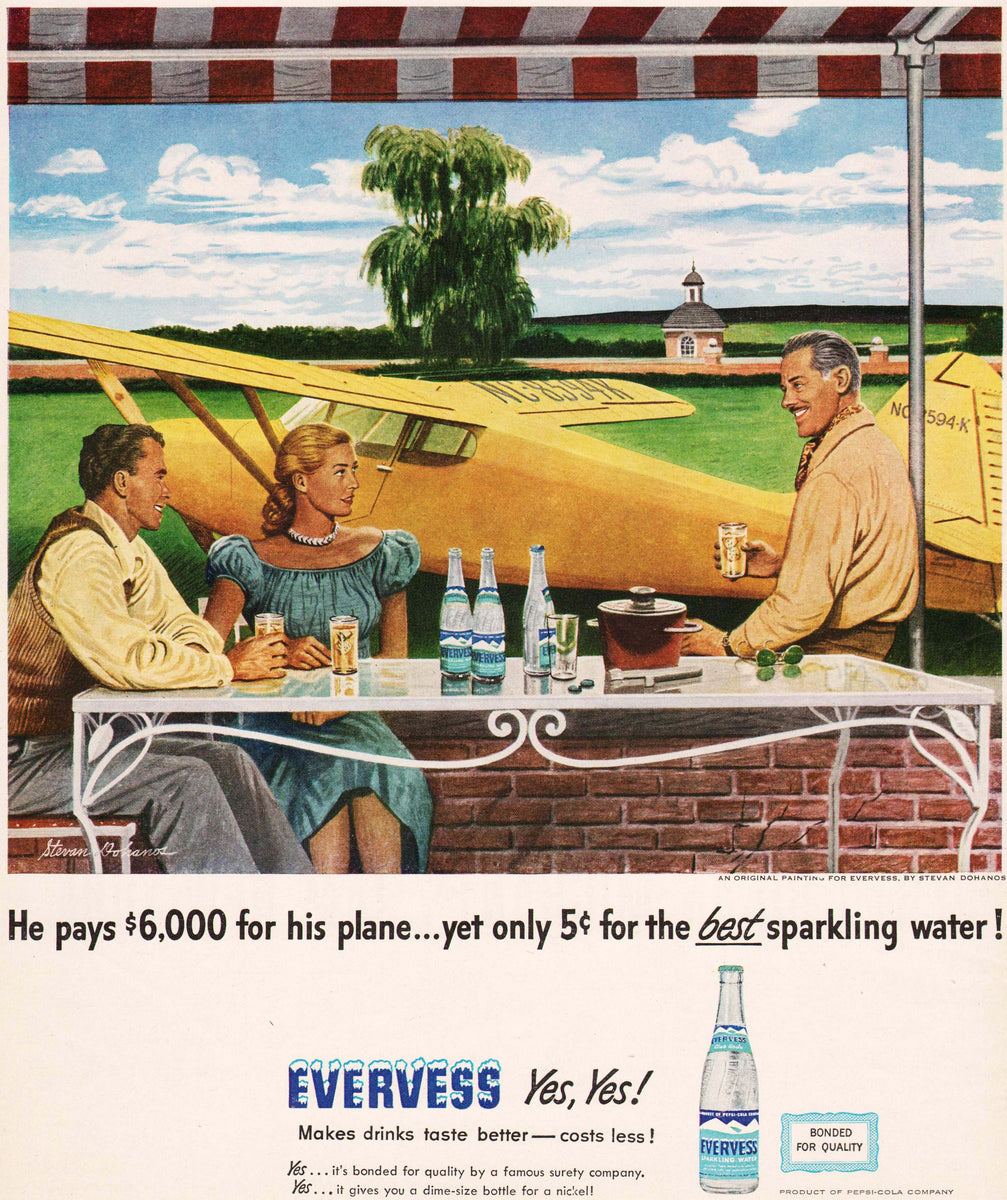 Vintage magazine ad EVERVESS by Pepsi Cola from 1947 with Stevan Dohan ...