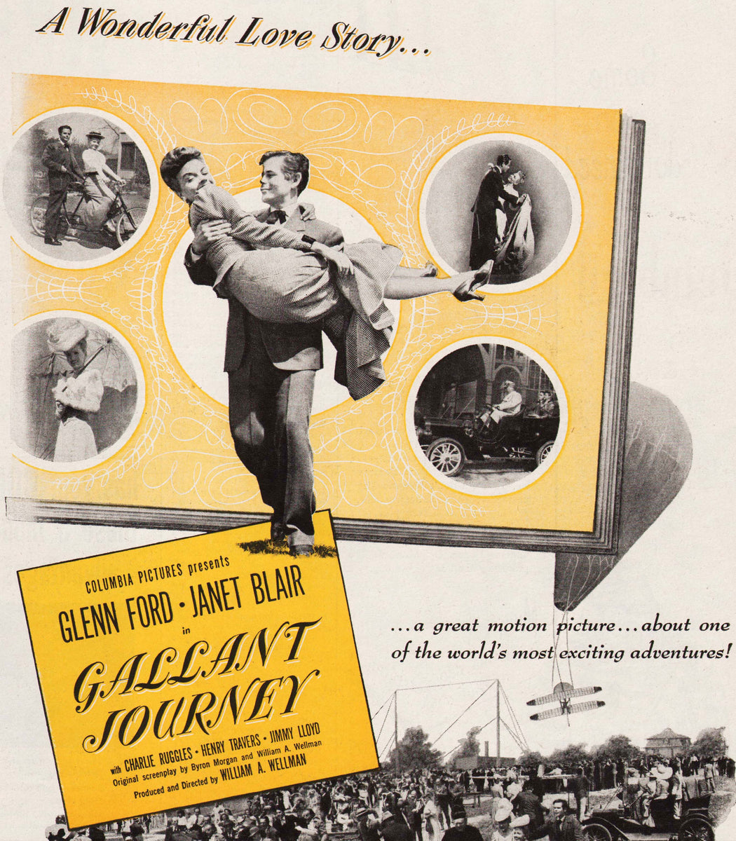 Vintage magazine ad GALLANT JOURNEY movie from 1946 Glenn Ford and Jan ...