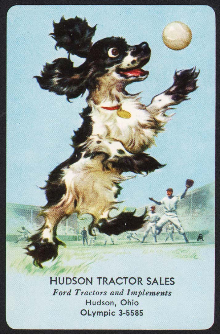 Vintage playing card HUDSON TRACTOR SALES Ford Implements Butch Staehl ...