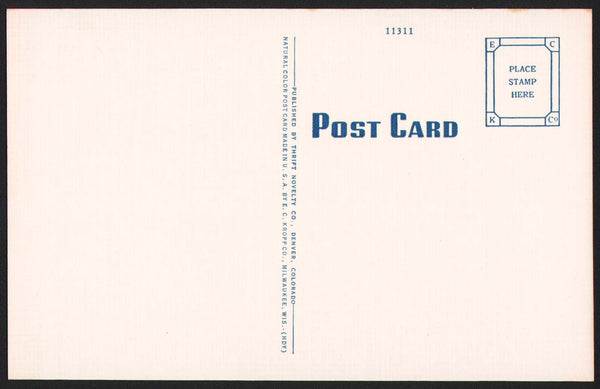 Vintage postcard INDIANS in SCENIC COLORADO picturing a chief linen ty ...