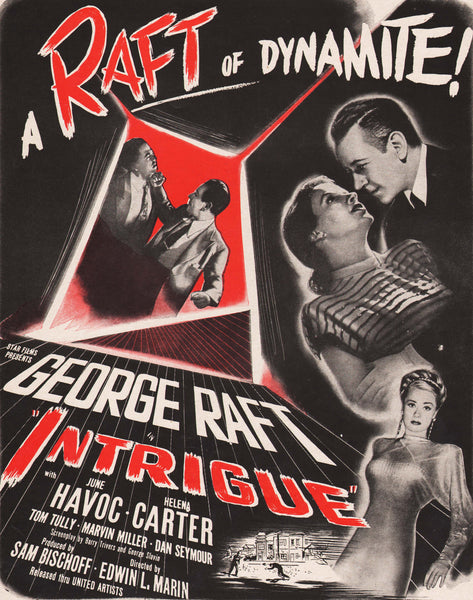Vintage magazine ad INTRIGUE movie from 1948 George Raft June Havoc He – Mistercola
