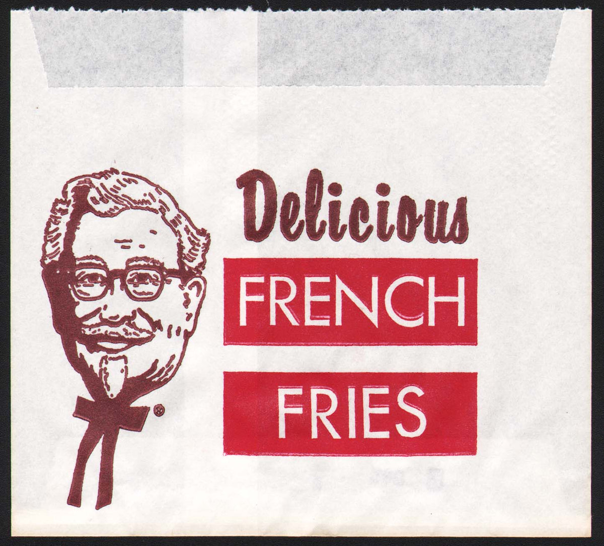Vintage bag KFC Kentucky Fried Chicken French Fries colonel pictured u ...