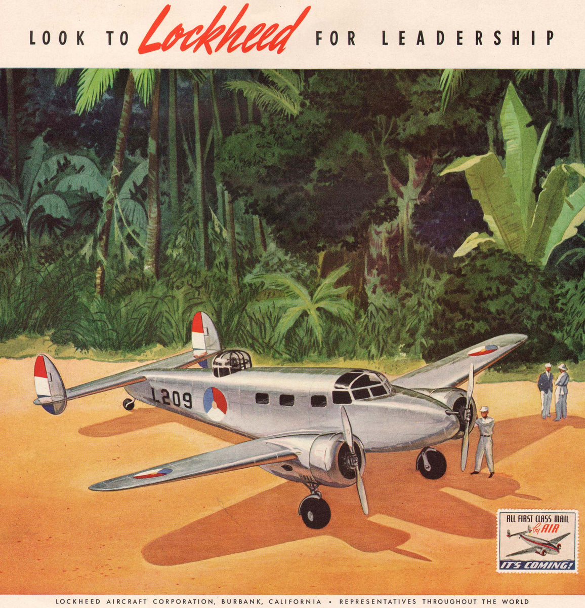 Vintage magazine ad LOCKHEED AIRCRAFT 1941 Lockheed Hudson airplane pi ...