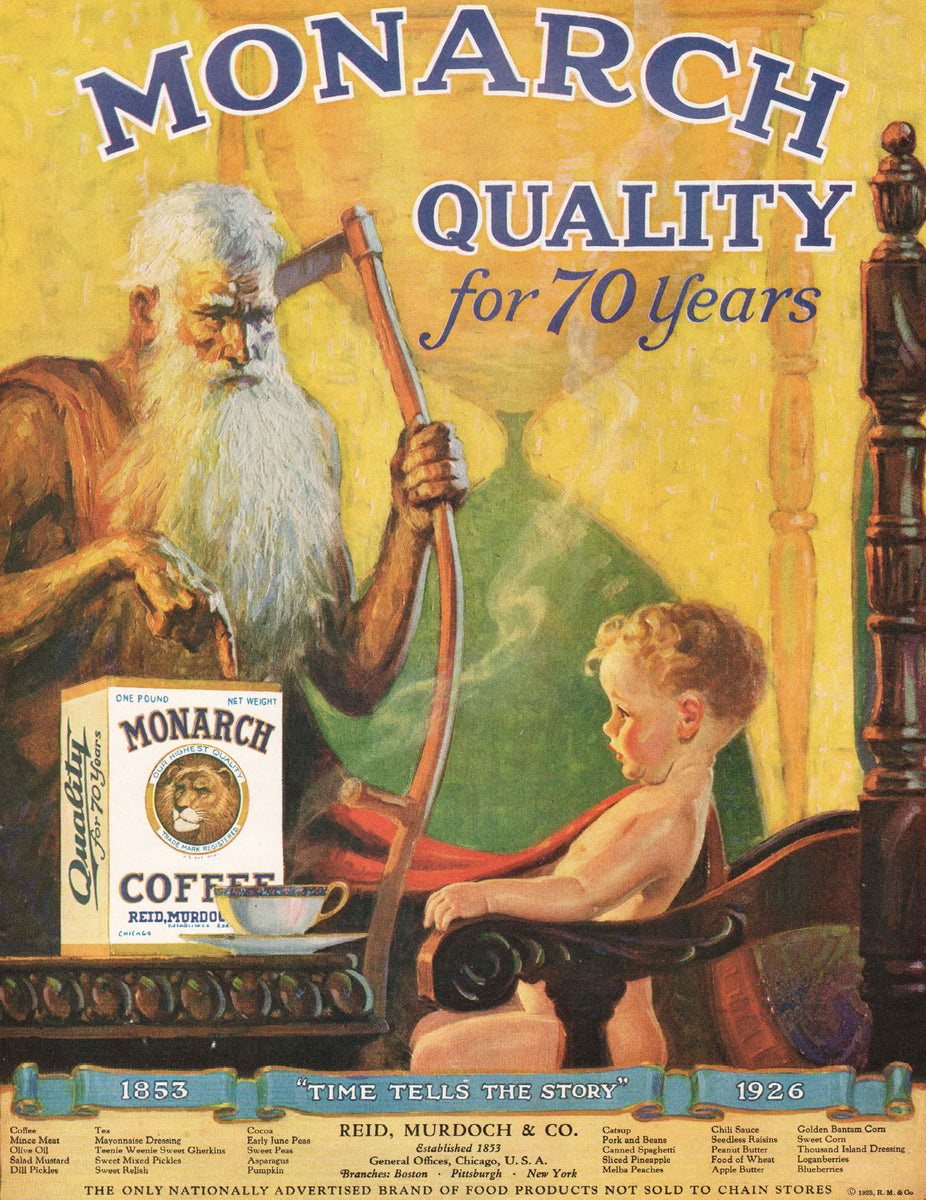 Vintage magazine ad MONARCH COFFEE 1925 Reid Murdoch Co picturing Fath ...
