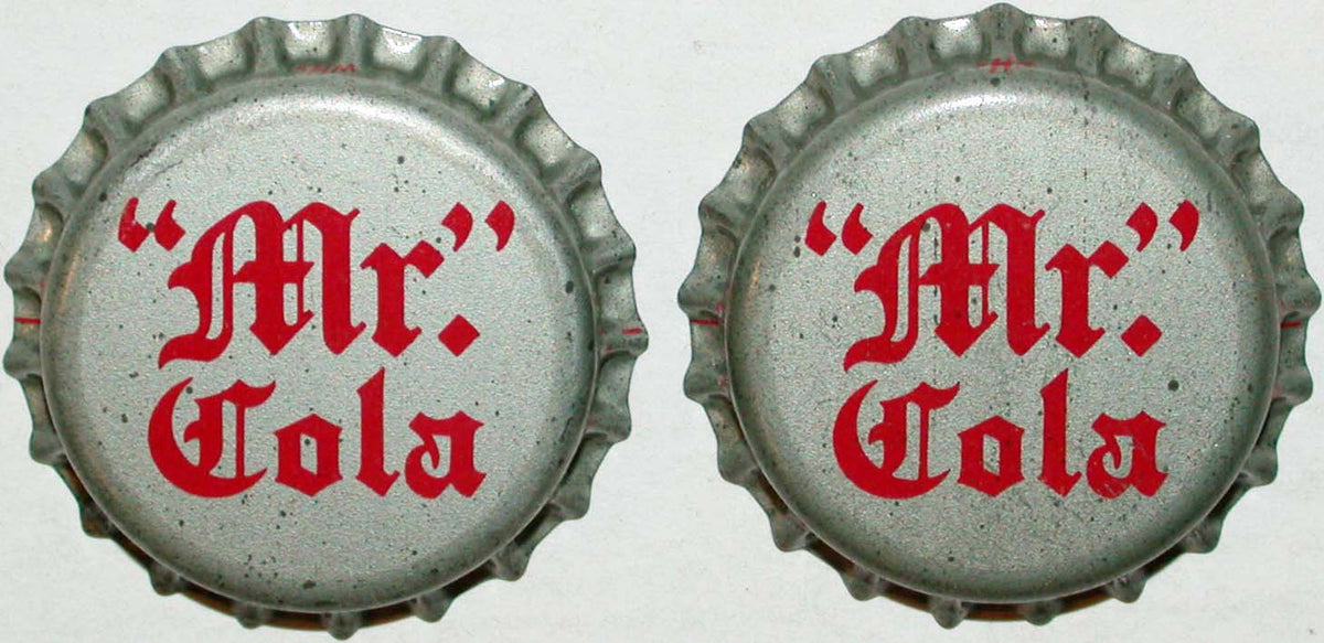 Soda pop bottle caps MR COLA Lot of 2 Kewanee ILL cork unused new old ...