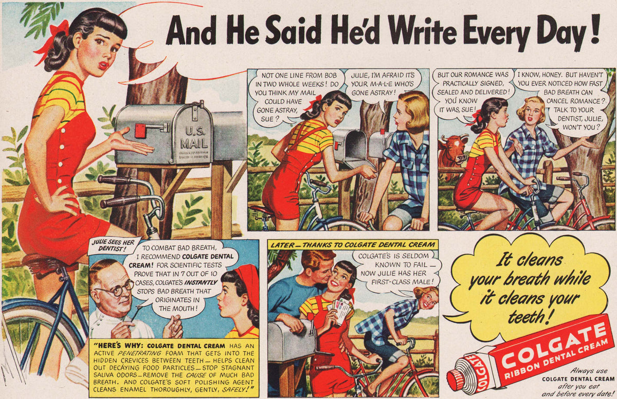 Vintage magazine ad PALMOLIVE and COLGATE from 1948 women and cartoon ...