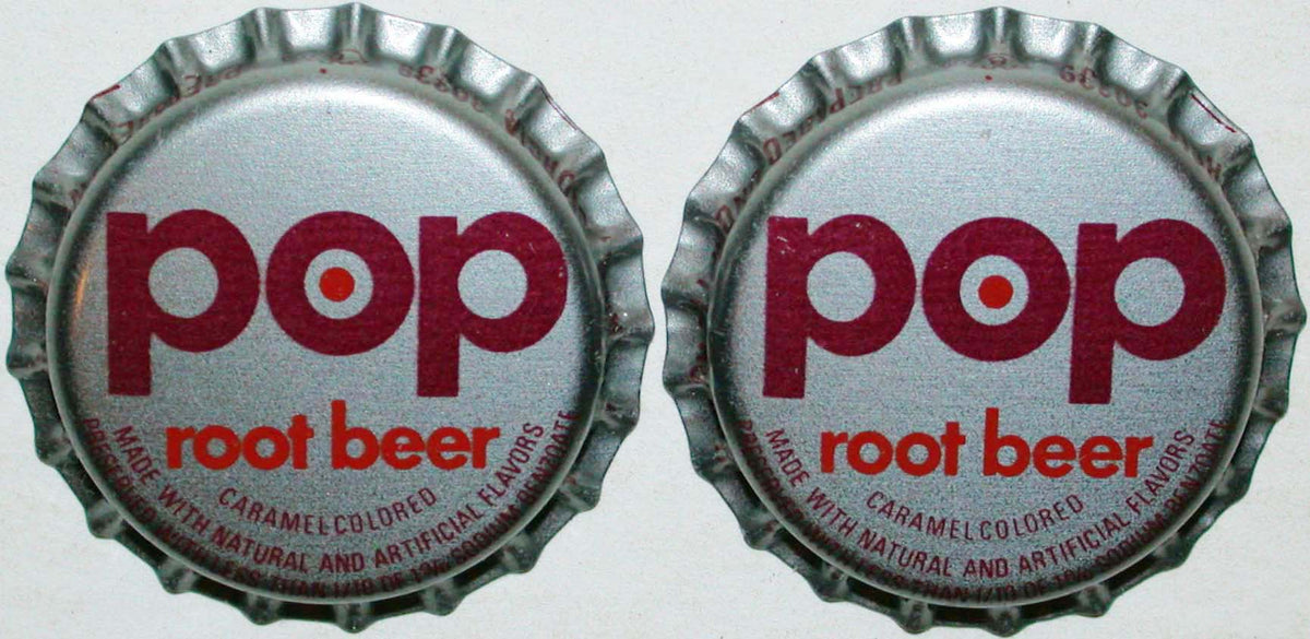Soda pop bottle caps POP ROOT BEER Lot of 2 plastic lined unused new o ...