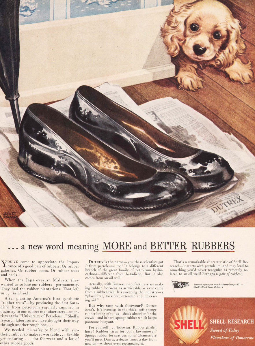 Vintage magazine ad SHELL gas oil from 1944 puppy pictured Albert Stae ...