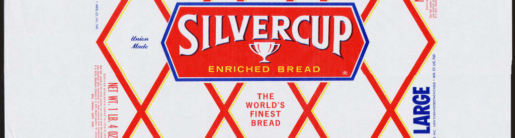 Vintage bread wrapper SILVERCUP ENRICHED BREAD trophy New York Detroit ...