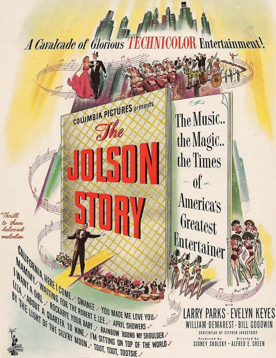 Vintage magazine ad THE JOLSON STORY movie from 1946 Larry Parks Evely ...