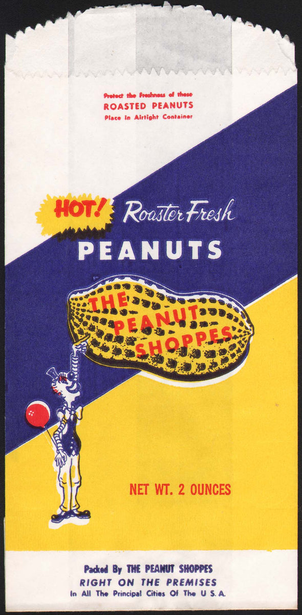 Vintage bag THE PEANUT SHOPPES Roaster Fresh clown in All The Principa ...