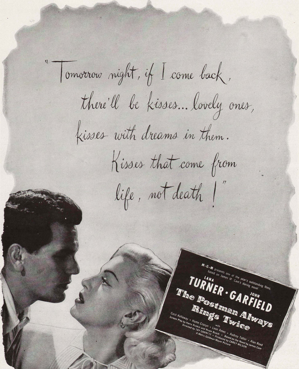 Vintage magazine ad THE POSTMAN ALWAYS RINGS TWICE movie from 1946 Lan ...