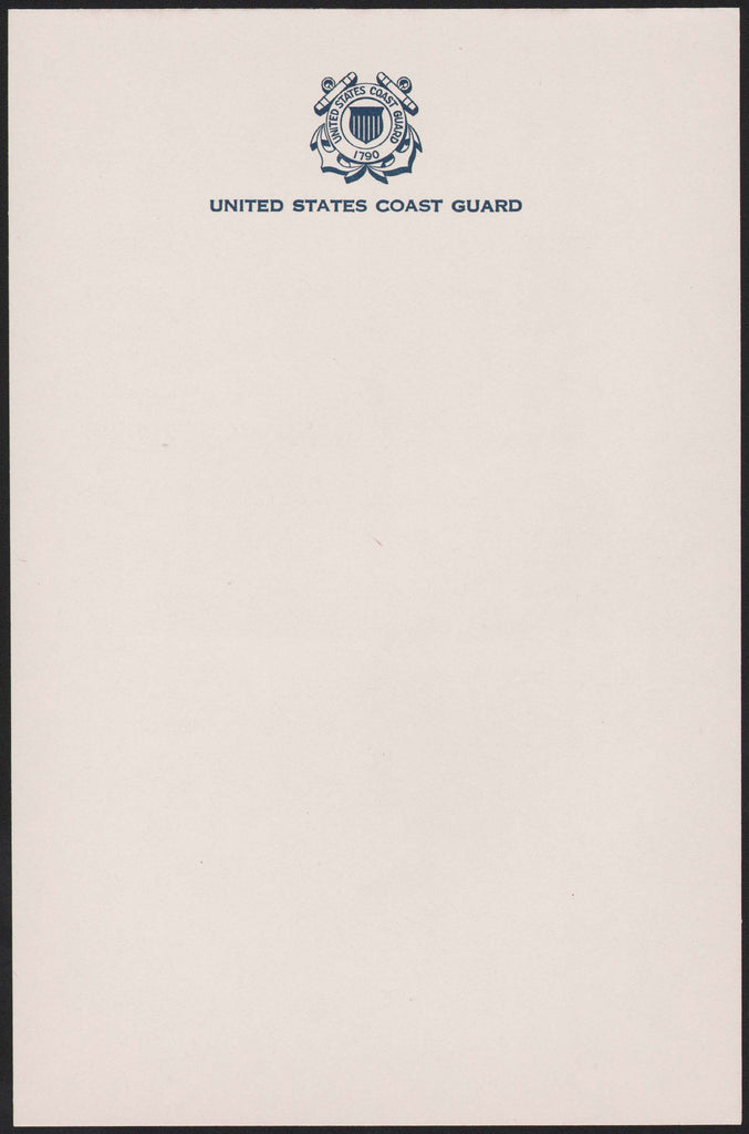 Vintage letterhead UNITED STATES COAST GUARD nice logo new old stock e ...