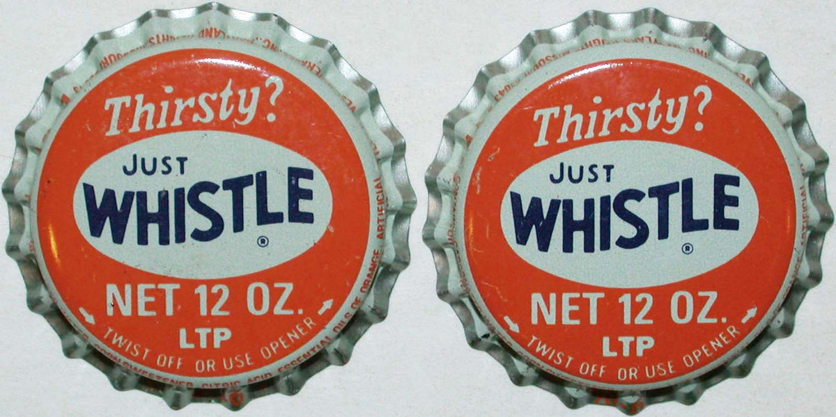 Soda pop bottle caps Lot of 100 THIRSTY JUST WHISTLE plastic lined new ...